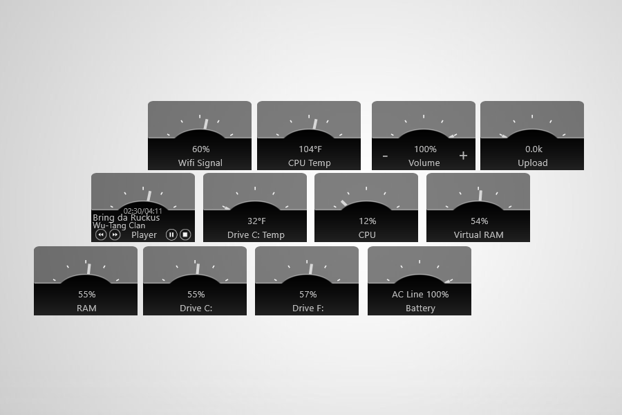 VU Style Meters Rainmeter Theme